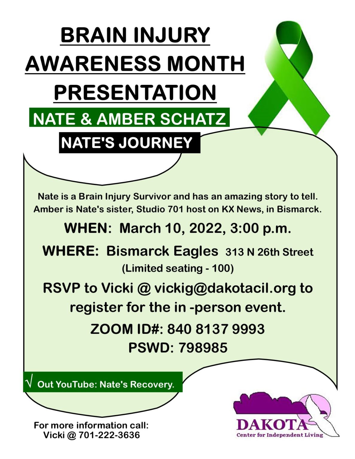 March BI Awareness Month | Dakota Center for Independent Living