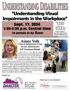 Understanding Disabilities: “Visual Impairments in the Workplace ...